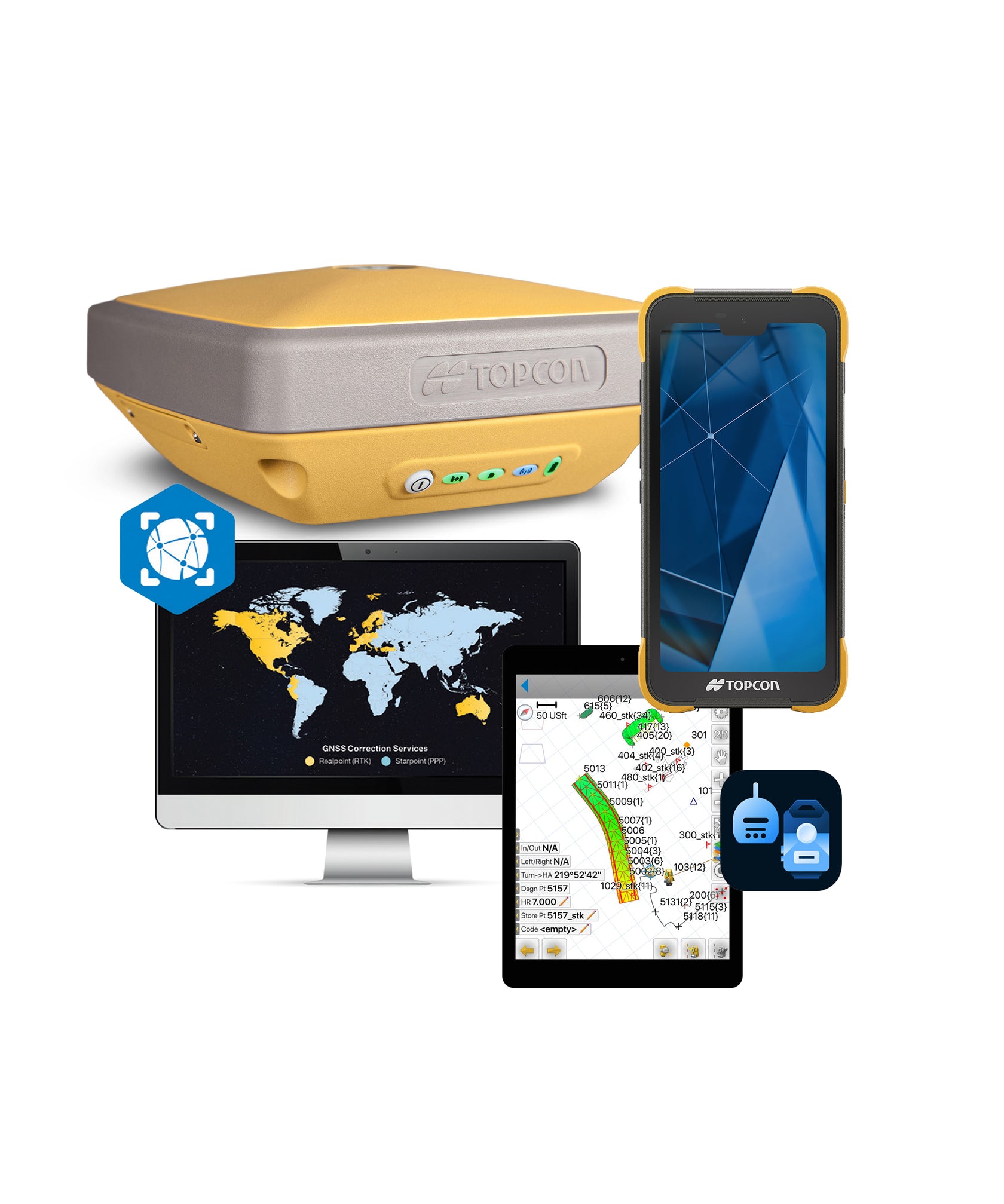 HiPer SR, FC-700 + Topcon Field Kit